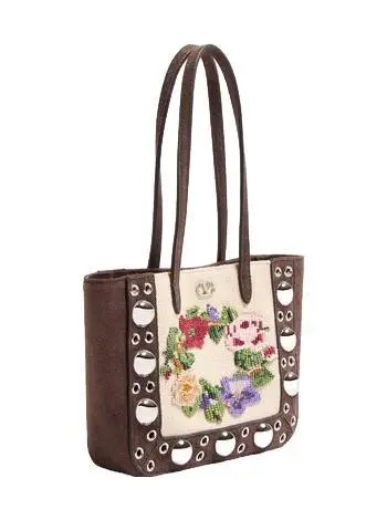 Valentino Garavani Nellcôte Mini Embroidered Shopping Bag - Multicolor