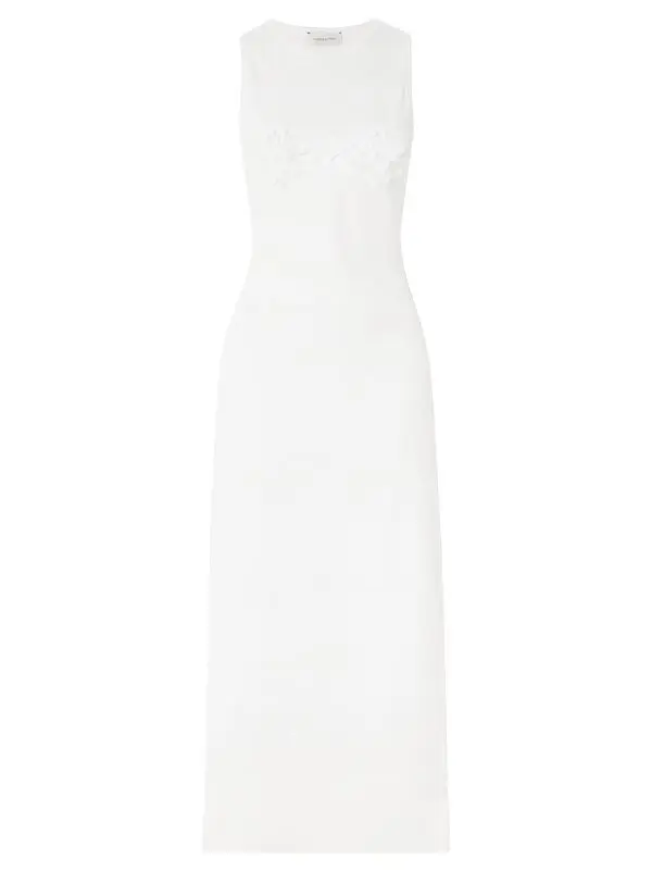 Magda Butrym Crochet-trimmed Midi Dress - White