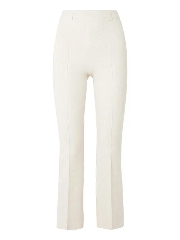 HIGH SPORT Charlie Cotton-blend Jacquard Trousers - Ivory