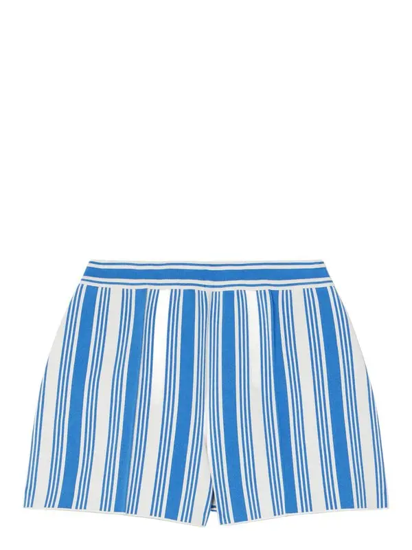 HIGH SPORT Savannah Striped Cotton-blend Shorts - Blue