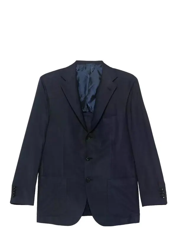 Kiton Single-breasted Blazer - Blue