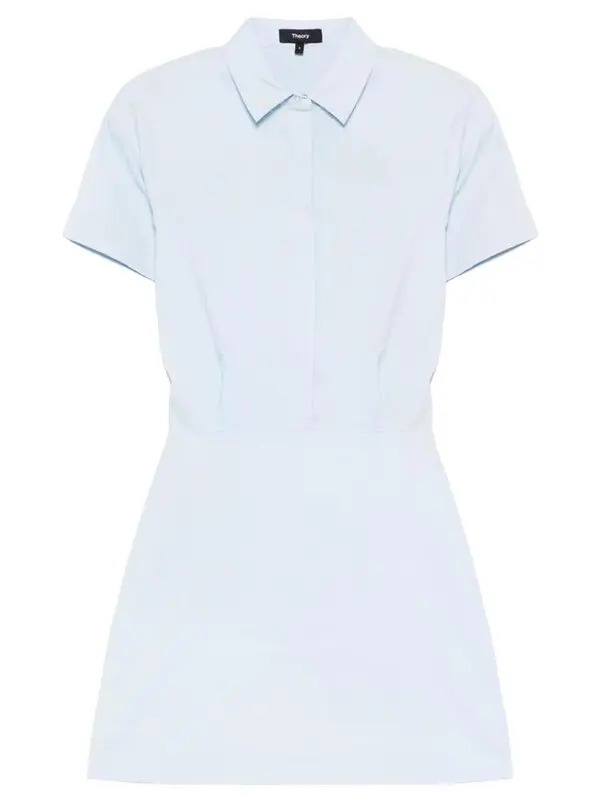 Theory Short Sleeve A-line Dress - Blue