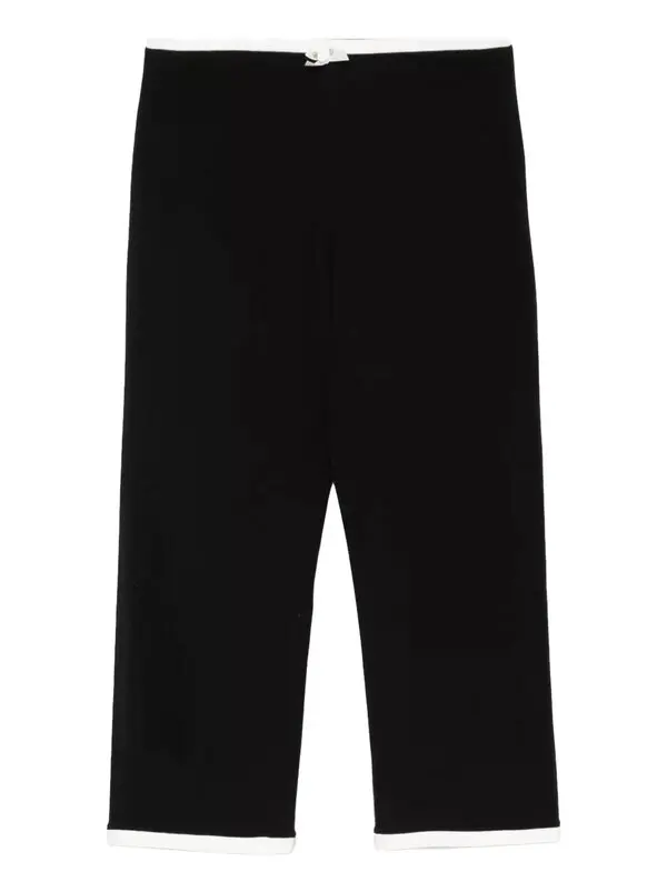 ROWEN ROSE Cropped Trousers - Black
