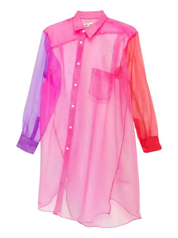 Comme Des Garçons Colour-block Shirt - Pink