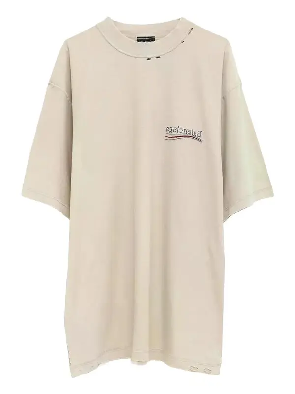 Balenciaga Campaign Logo T-shirt - Neutrals