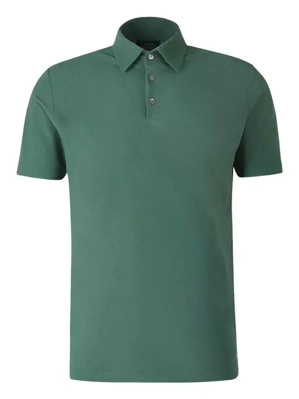 ZANONE Cotton Polo Shirt - Green
