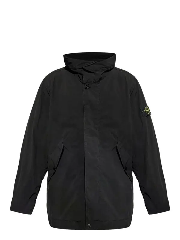 Stone Island Compass-patch Parka Jacket - Black