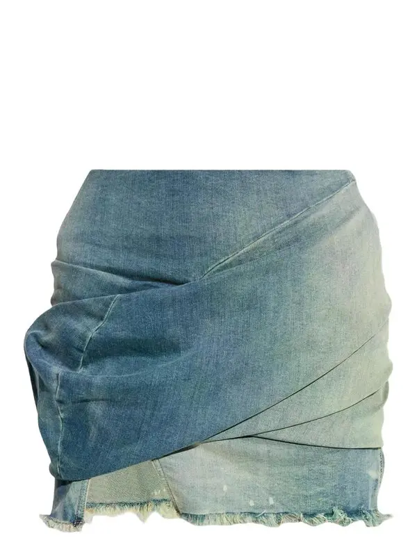 Rick Owens Low Twist Mini Skirt - Blue