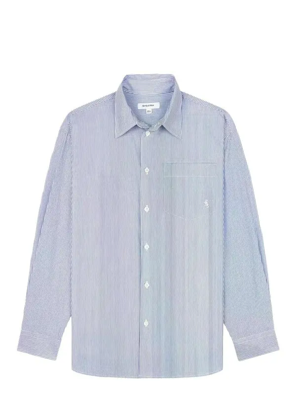 SPORTY & RICH Striped Shirt - Blue