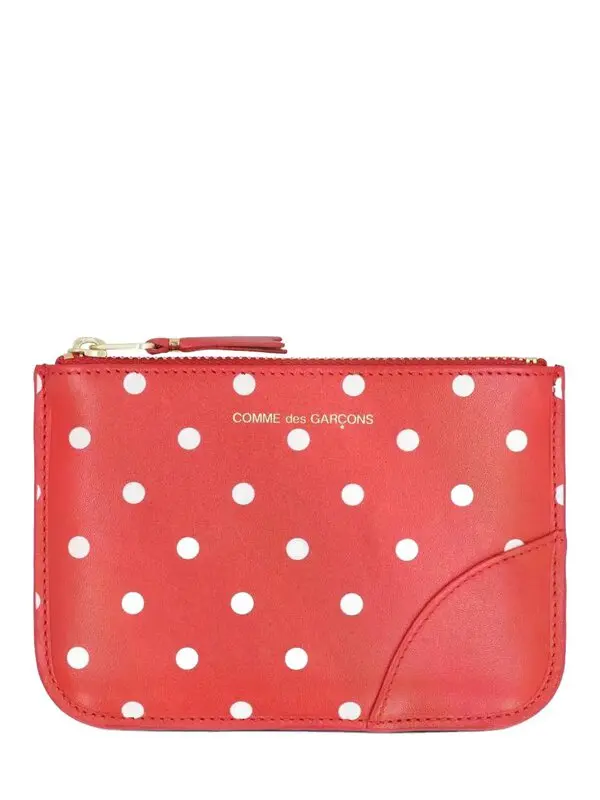 Comme Des Garçons Small Polka Dot Pouch - Red