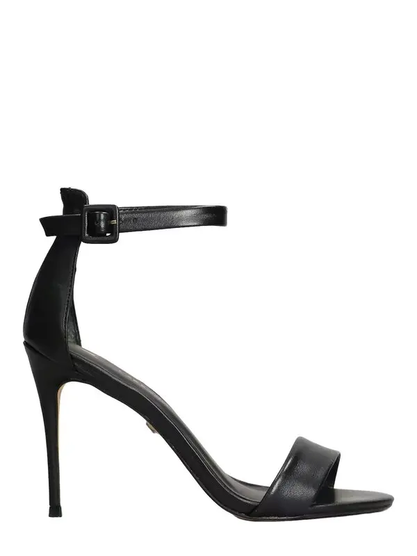 ANDREA CARRANO 105mm Leather Sandals - Black