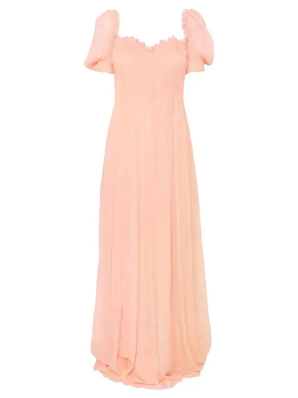 Ermanno Scervino Pleated Maxi Dress - Pink