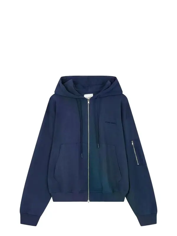 STUDIO TOMBOY Hooded Zip-up Sweatshirt - Blue