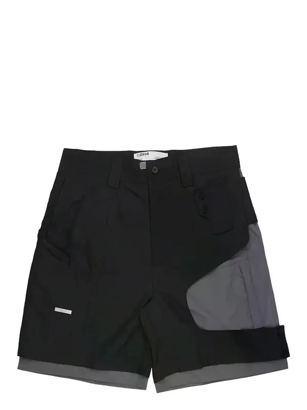 C2H4 Crooked Tactic Shorts - Black