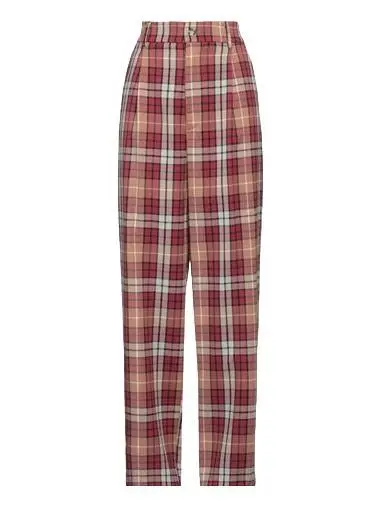 VICOLO Tapered Tartan Pants - Red