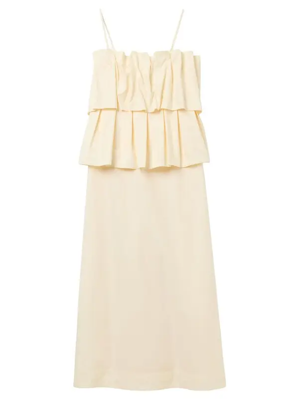 HOUSE OF DAGMAR Sculpted Strap Dress - Cream White