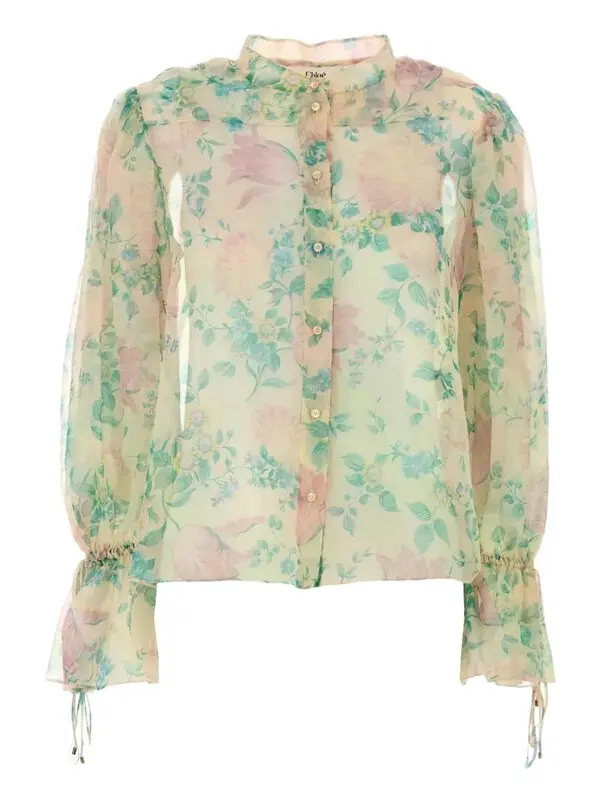 Chloé Printed Blouse - Neutrals