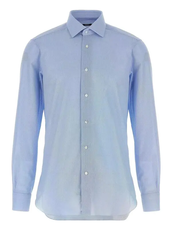 BARBA NAPOLI Cotton Shirt - Blue