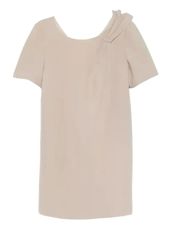 DE SANTIS Draped-detail T-shirt - Neutrals