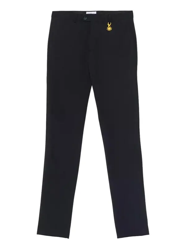 MANUEL RITZ Logo-appliqué Trousers - Blue