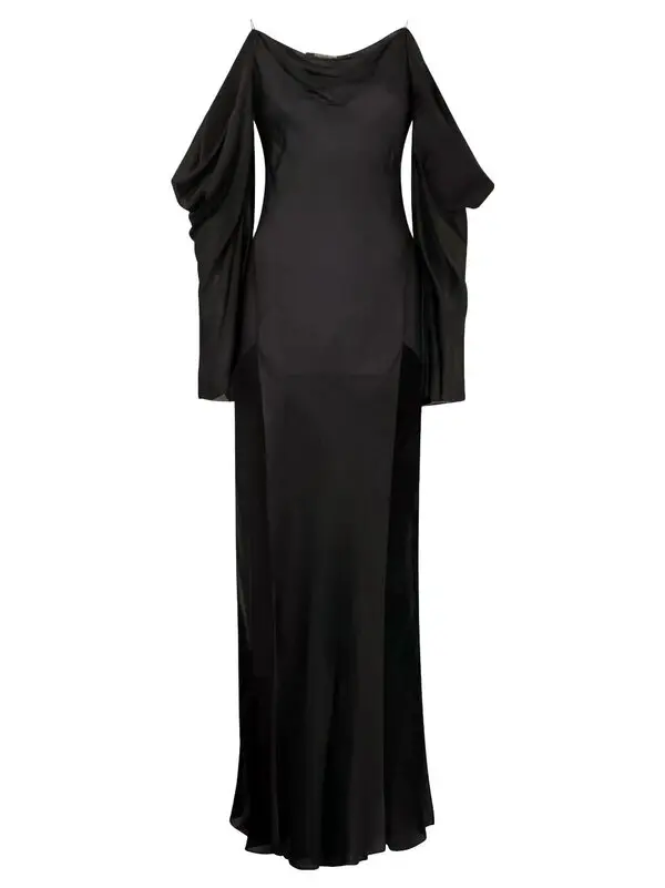 Roberto Cavalli Silk Maxi Dress - Black
