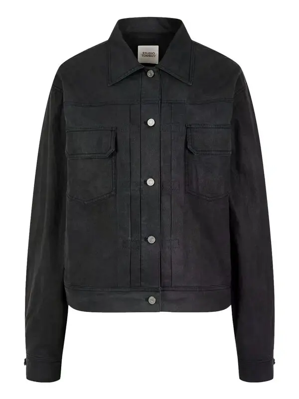 STUDIO TOMBOY Button-front Utility Jacket - Black
