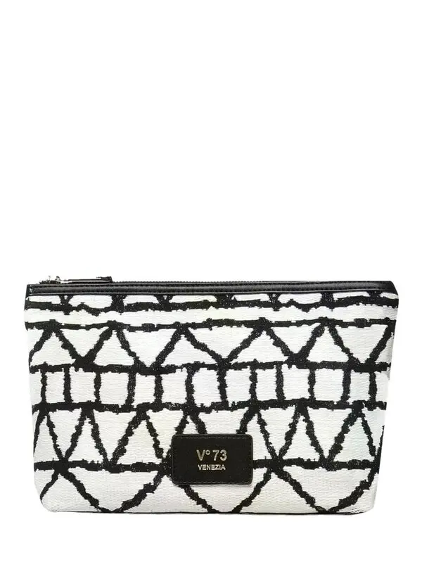 V°73 Logo Makeup Bag - White