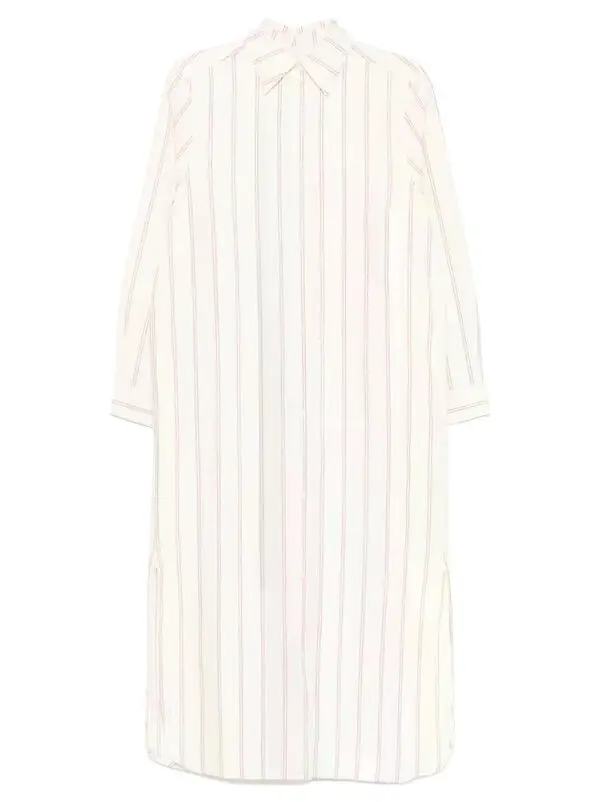 TOTÊME Striped Tunic Shirt Dress - Neutrals