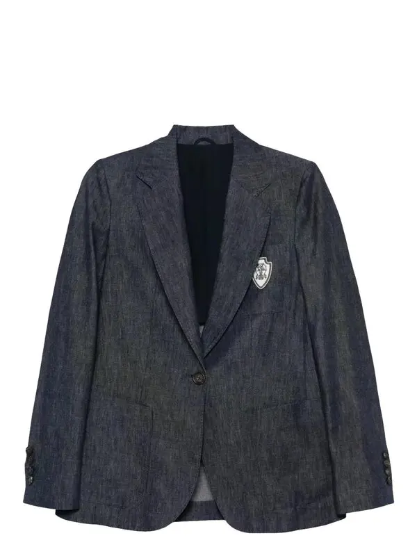 Brunello Cucinelli Chambray Blazer - Blue