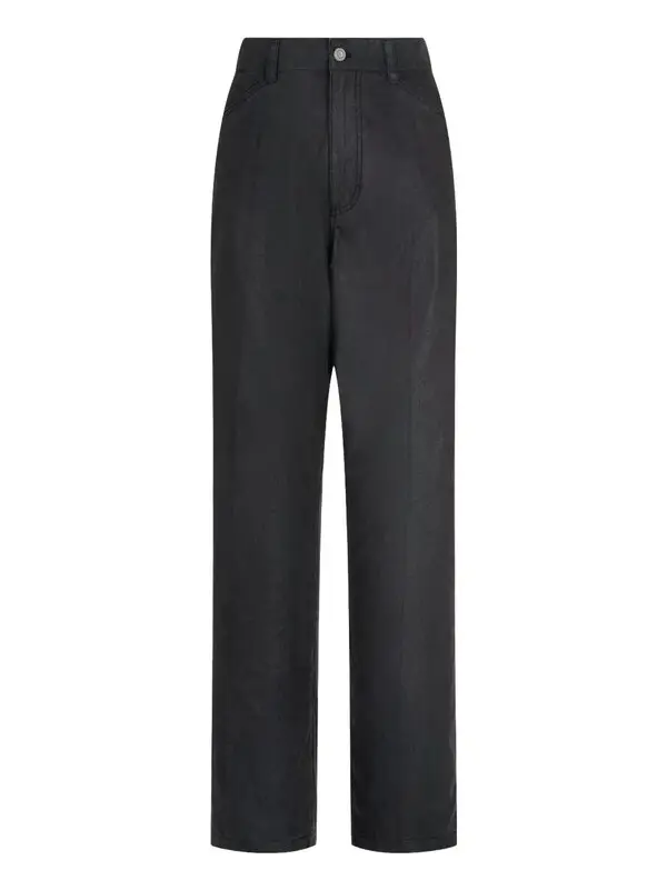 STUDIO TOMBOY High-waisted Straight-leg Trousers - Black