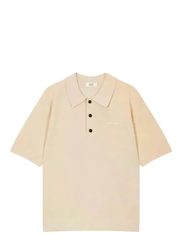 STUDIO TOMBOY Short-sleeve Polo Top - Neutrals