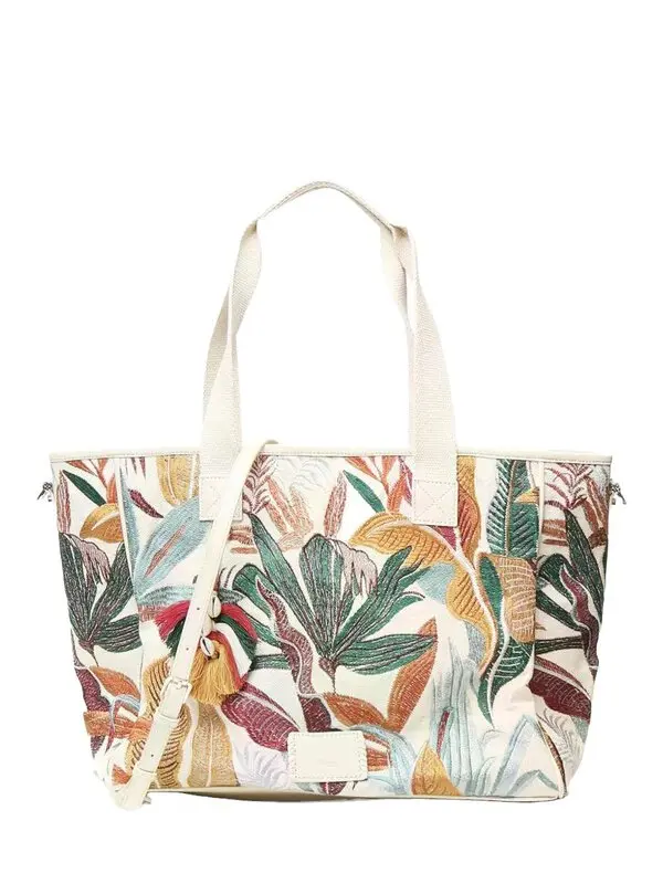 V°73 Clarissa Embroidered Tote Bag - Neutrals