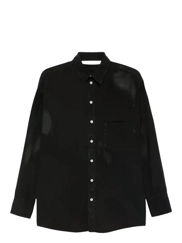 MAISON MARGIELA Cut-out Collar Shirt - Black