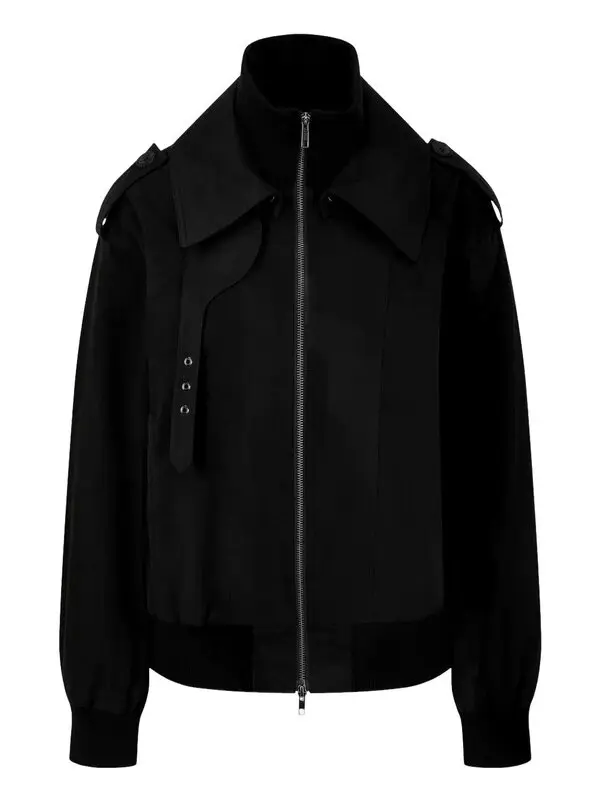 STUDIO TOMBOY Zip-front Bomber Jacket - Black