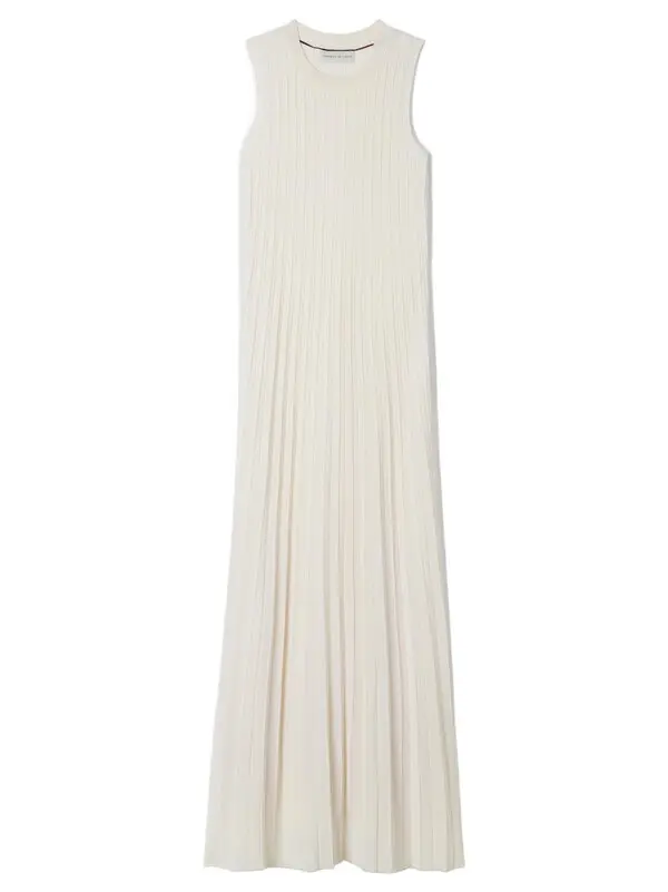 Veronica De Piante Zeta Dress In Silk Crepe - White
