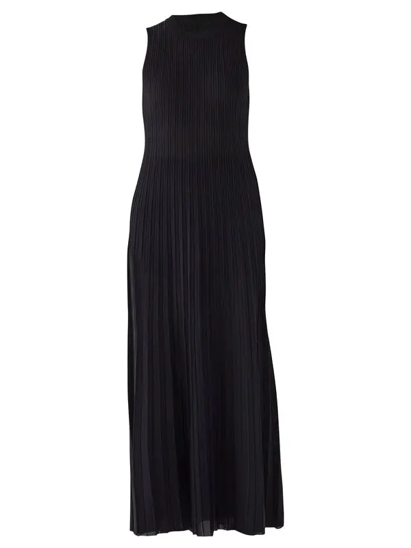 Veronica De Piante Zeta Dress In Silk Crepe - Black