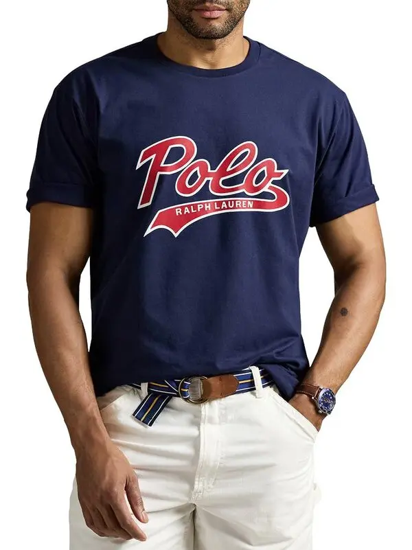 Polo Ralph Lauren Big & Tall Jersey Graphic T-shirt - Cruise Navy