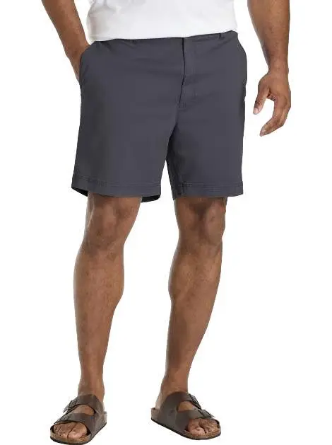 TRUE NATION BY DXL Big & Tall Clubhouse Chino Shorts - Obsidian