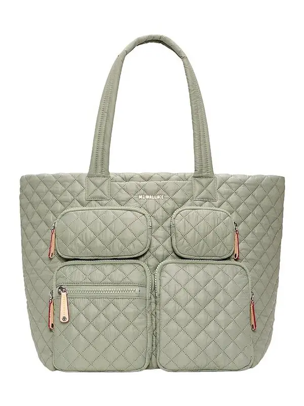 Mz Wallace Large Metro Travel Tote - Agave Green/silver