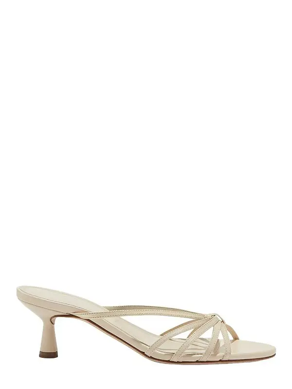 AeydĒ Abby Leather Sandals - Creamy