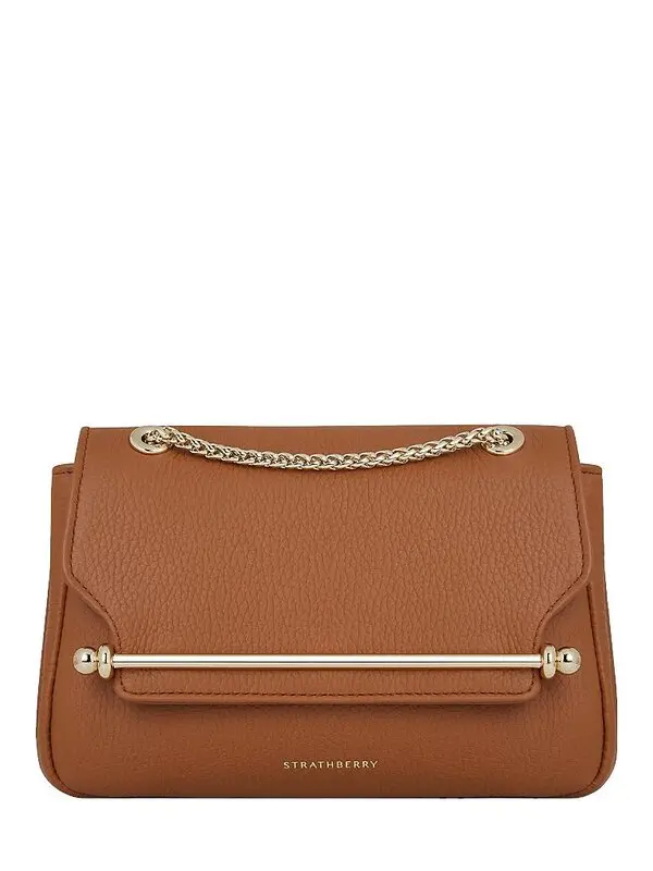 Strathberry East/west Soft Mini Convertible Crossbody - Tan/light Gold