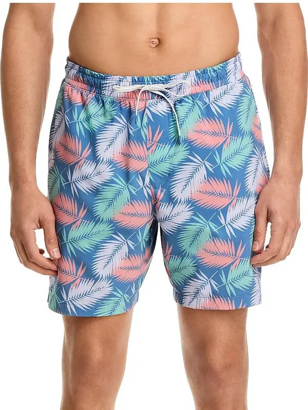 Faherty Brand Shorelite 7" Swim Trunks - Twilight Paradise Palm