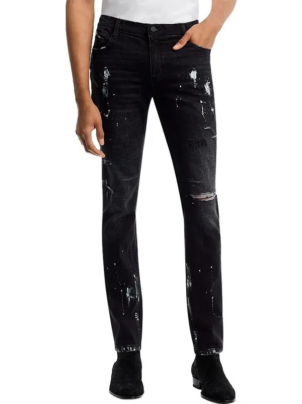 RtA Distressed Skinny Jeans - Distress Charcoal