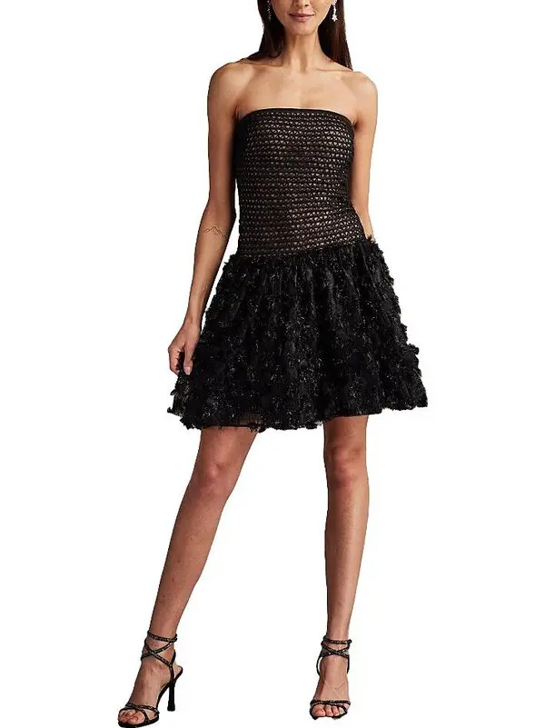 Tadashi Shoji Lula Embellished Mini Dress - Black