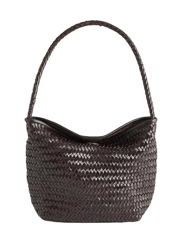 Madewell Handwoven Leather Shoulder Bag - Coffee Bean