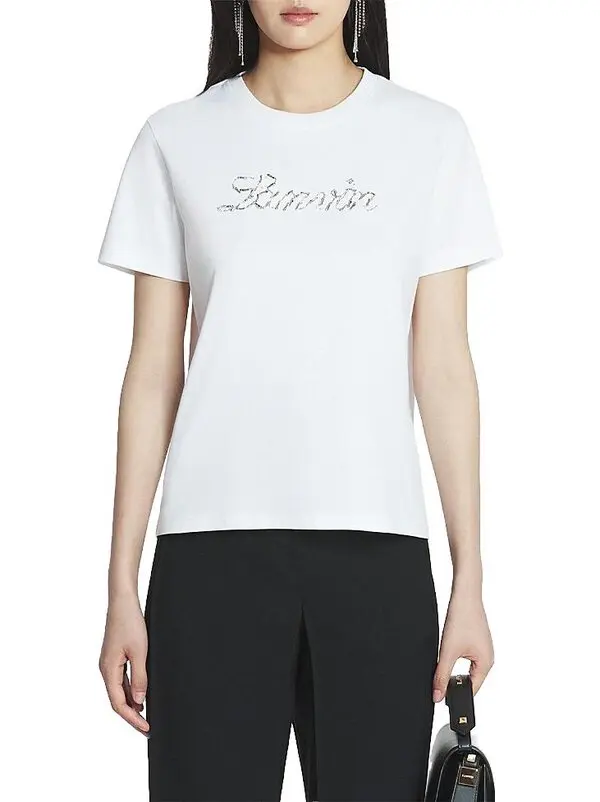 LANVIN Bead Embroidered T-shirt - Optic White