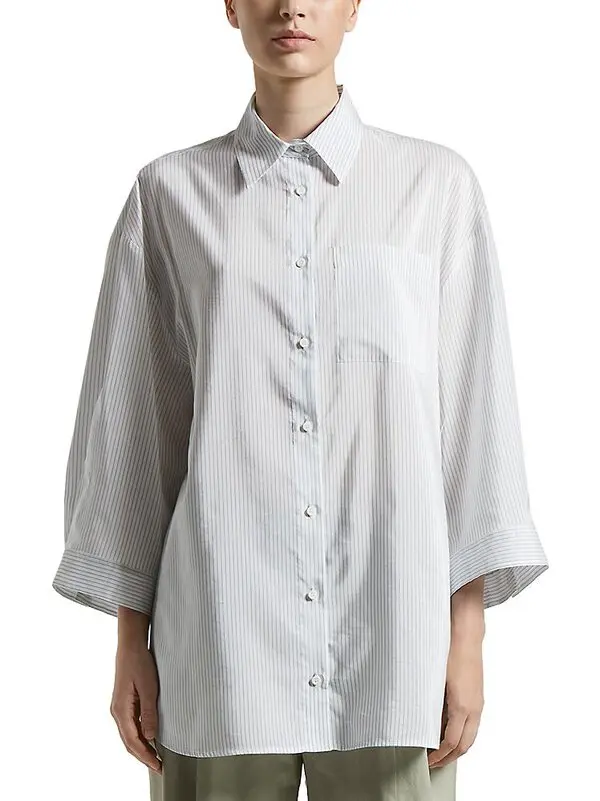 Peserico Drop Shoulder Blouse - Eucalyptus