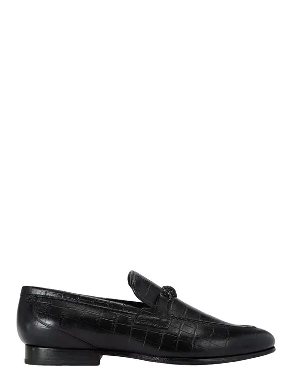 Kurt Geiger Alton Crocodile-embossed Loafers - Black