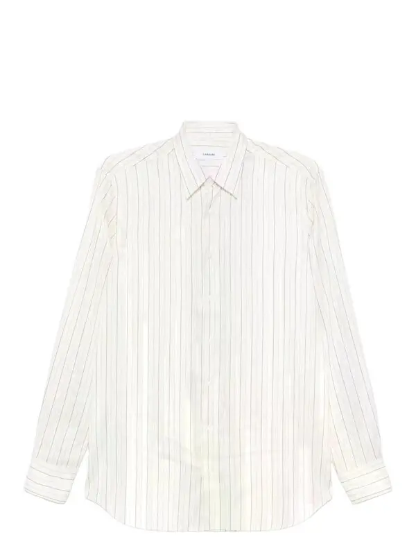 LARDINI Striped Shirt - Neutrals