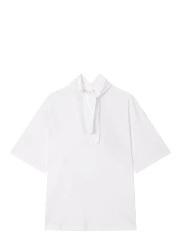 STUDIO TOMBOY Pussy Bow-collar Top - White